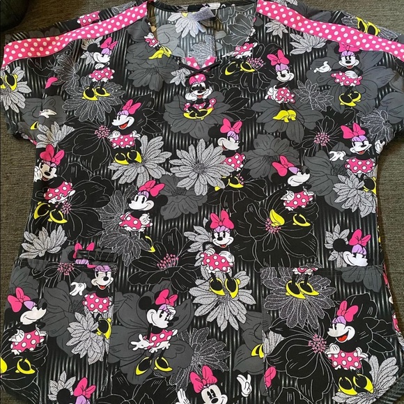 Tops | Copy Minnie Mouse L Scrub Top | Poshmark
